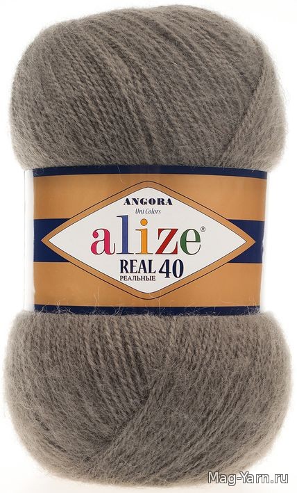 Alize купить пряжа Ангора реал 40 (Angora Real 40). цвет 09 серый